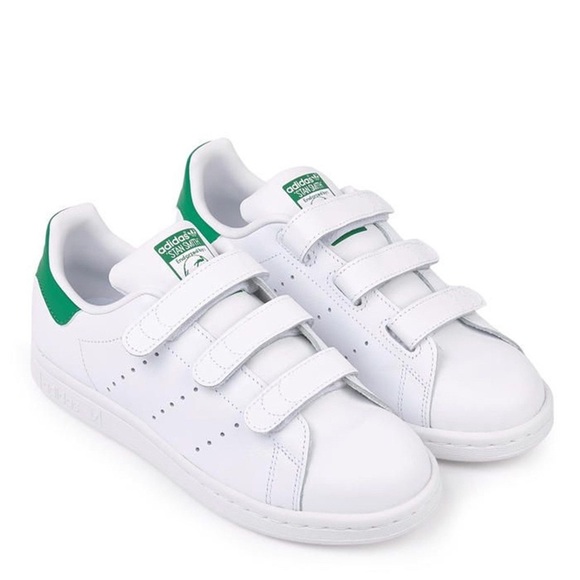 adidas | Shoes | Adidas Stan Smith Velcro Leather Sneakers | Poshmark